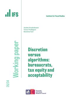 Discretion versus algorithms: bureaucrats, tax equity and acceptability ...