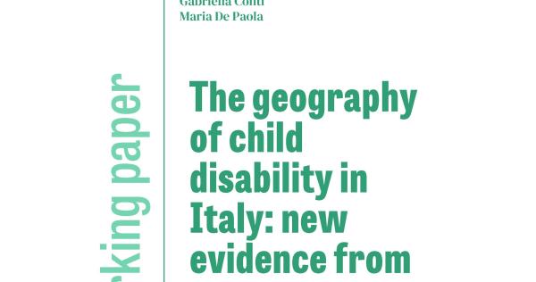 The geography of child disability in Italy: new evidence from ...
