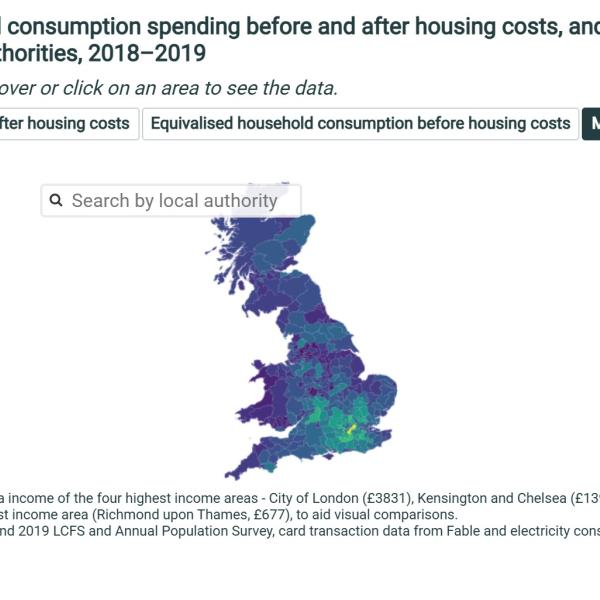 Household income percentiles (equivalised to a childless couple ...